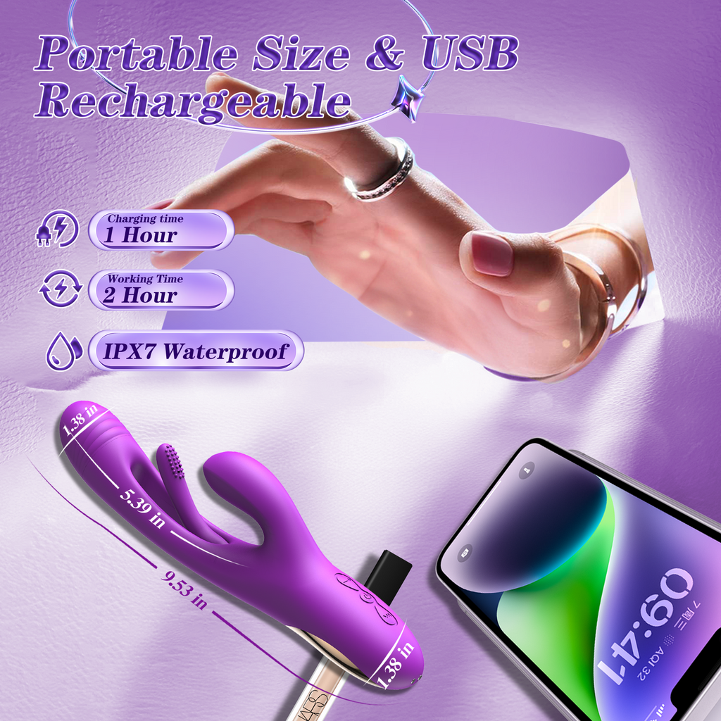 Olofi App Remote Control G Spot Rabbit Flapping Vibrator Paloqueth